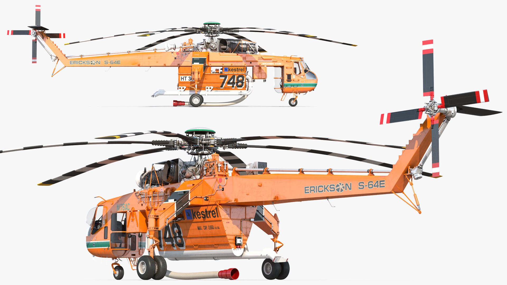 Sikorsky S-64 Skycrane Firefighting 3D Model - TurboSquid 1485134