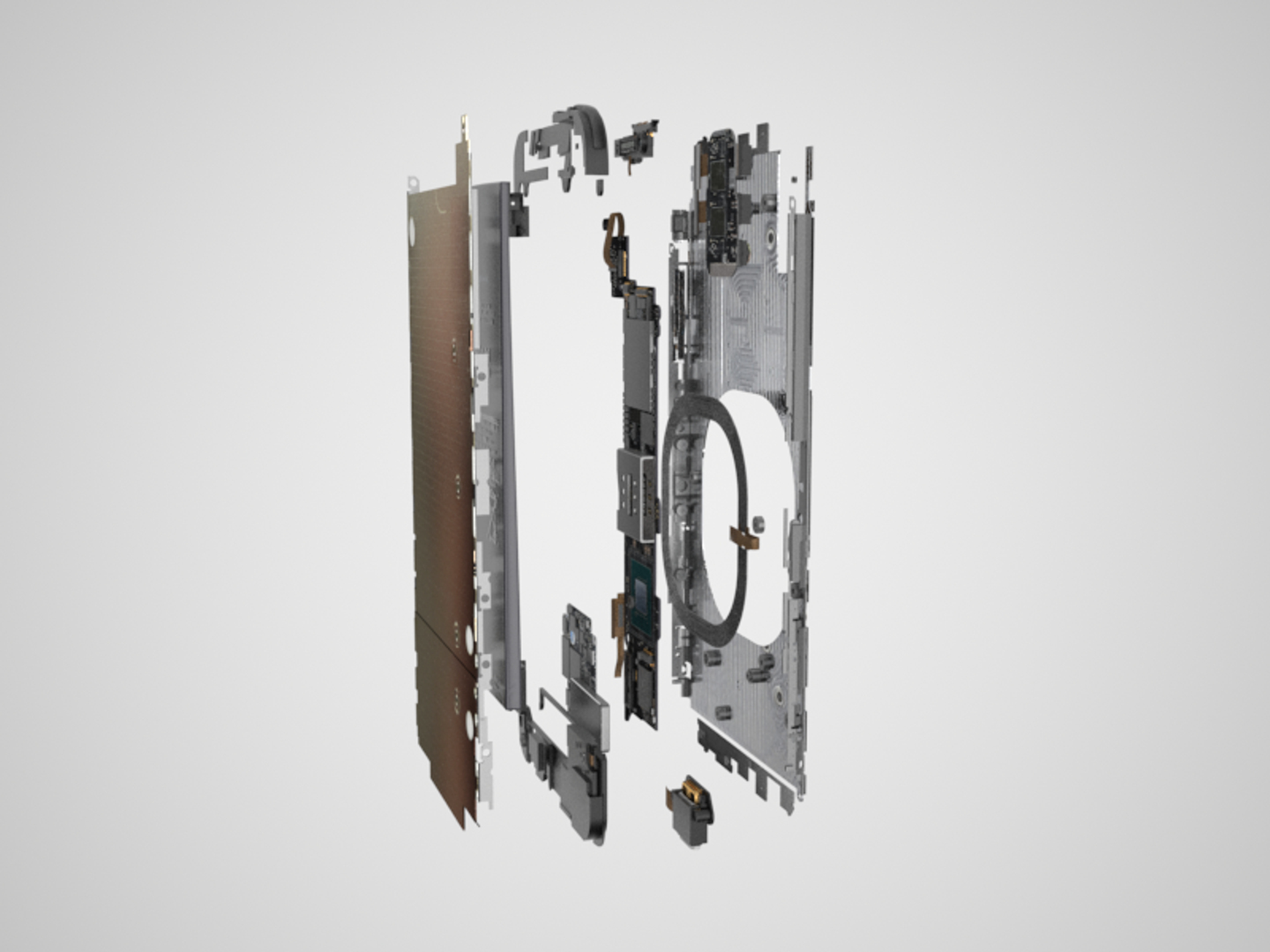 3D Model Smartphone Components Set Phone - TurboSquid 1294156