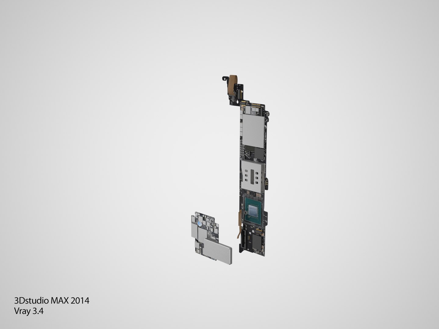 3D Model Smartphone Components Set Phone - TurboSquid 1294156