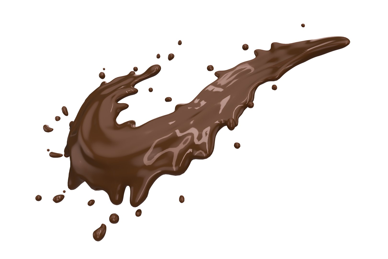 Chocolate Curve Splash 3D Model - TurboSquid 2131878
