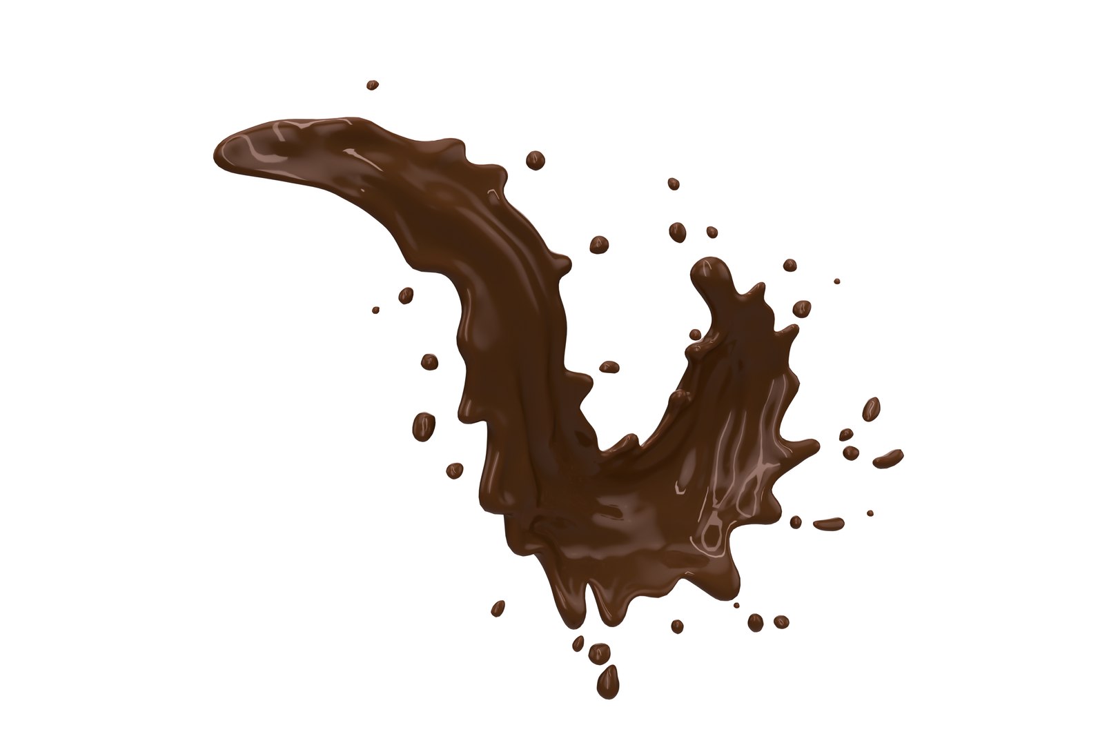 Chocolate Curve Splash 3D Model - TurboSquid 2131878