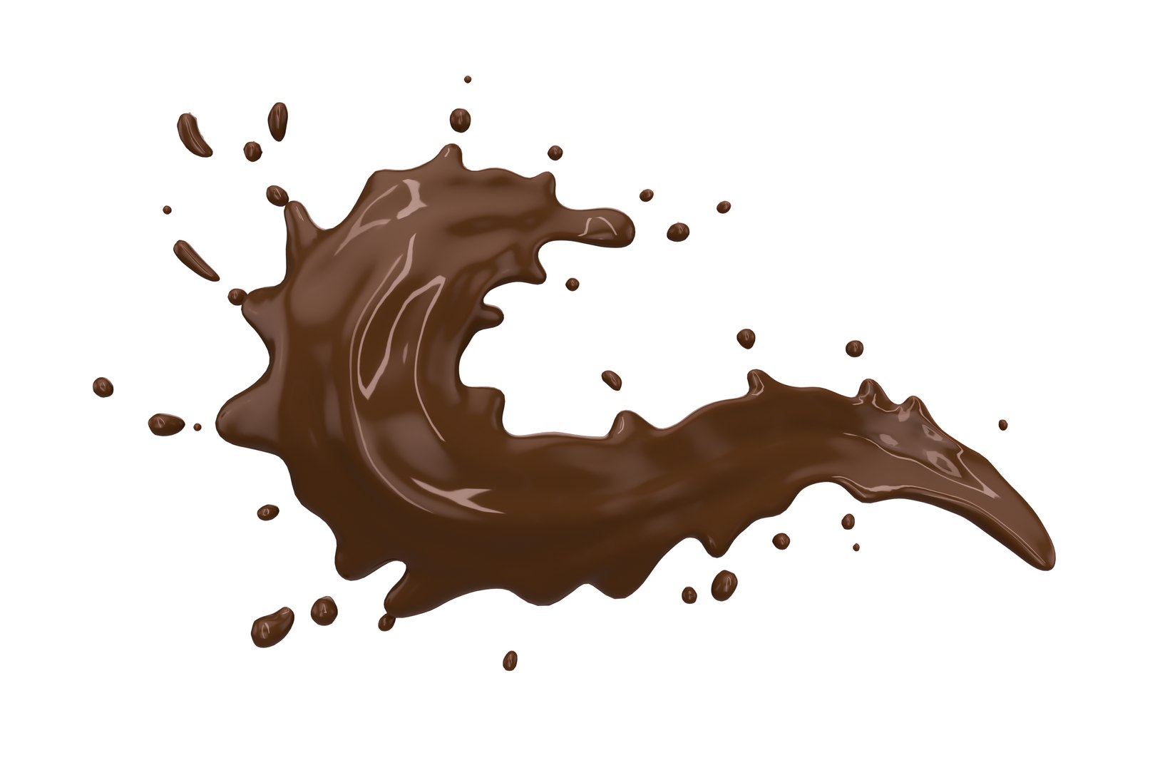 Chocolate Curve Splash 3D Model - TurboSquid 2131878