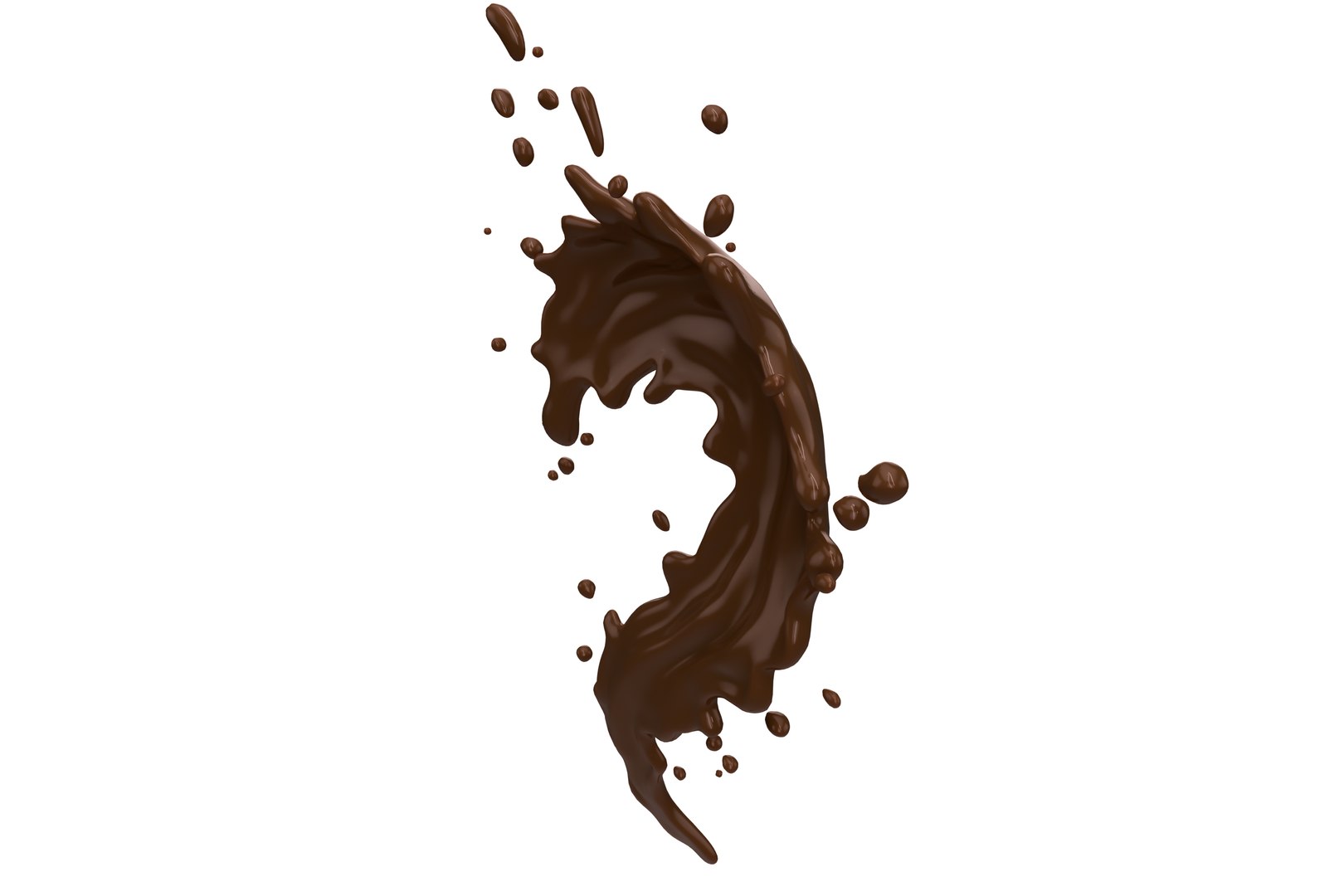 Chocolate Curve Splash 3D Model - TurboSquid 2131878
