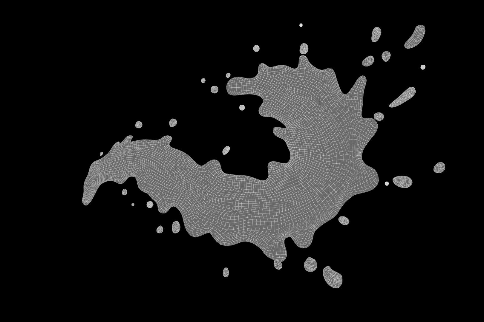 Chocolate Curve Splash 3D Model - TurboSquid 2131878