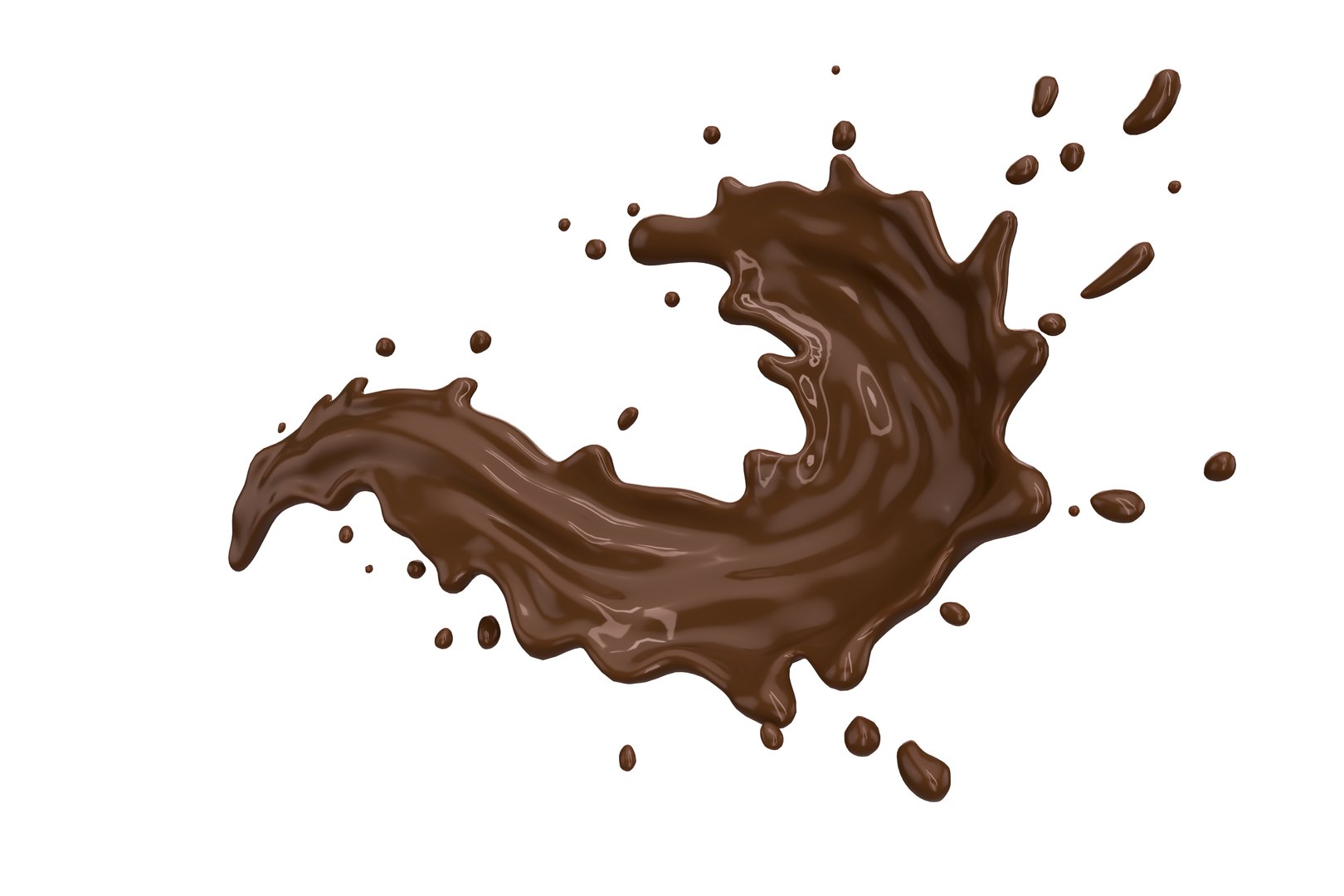 Chocolate Curve Splash 3D Model - TurboSquid 2131878