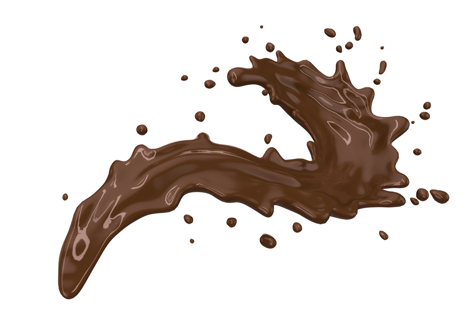 Chocolate Curve Splash 3D Model - TurboSquid 2131878
