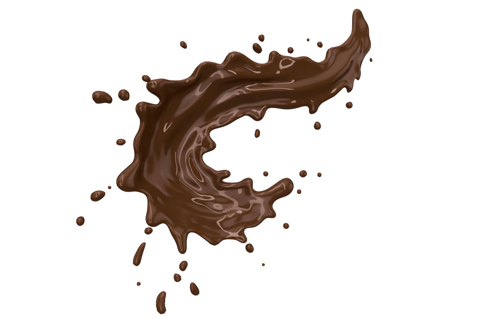 Chocolate Curve Splash 3D Model - TurboSquid 2131878