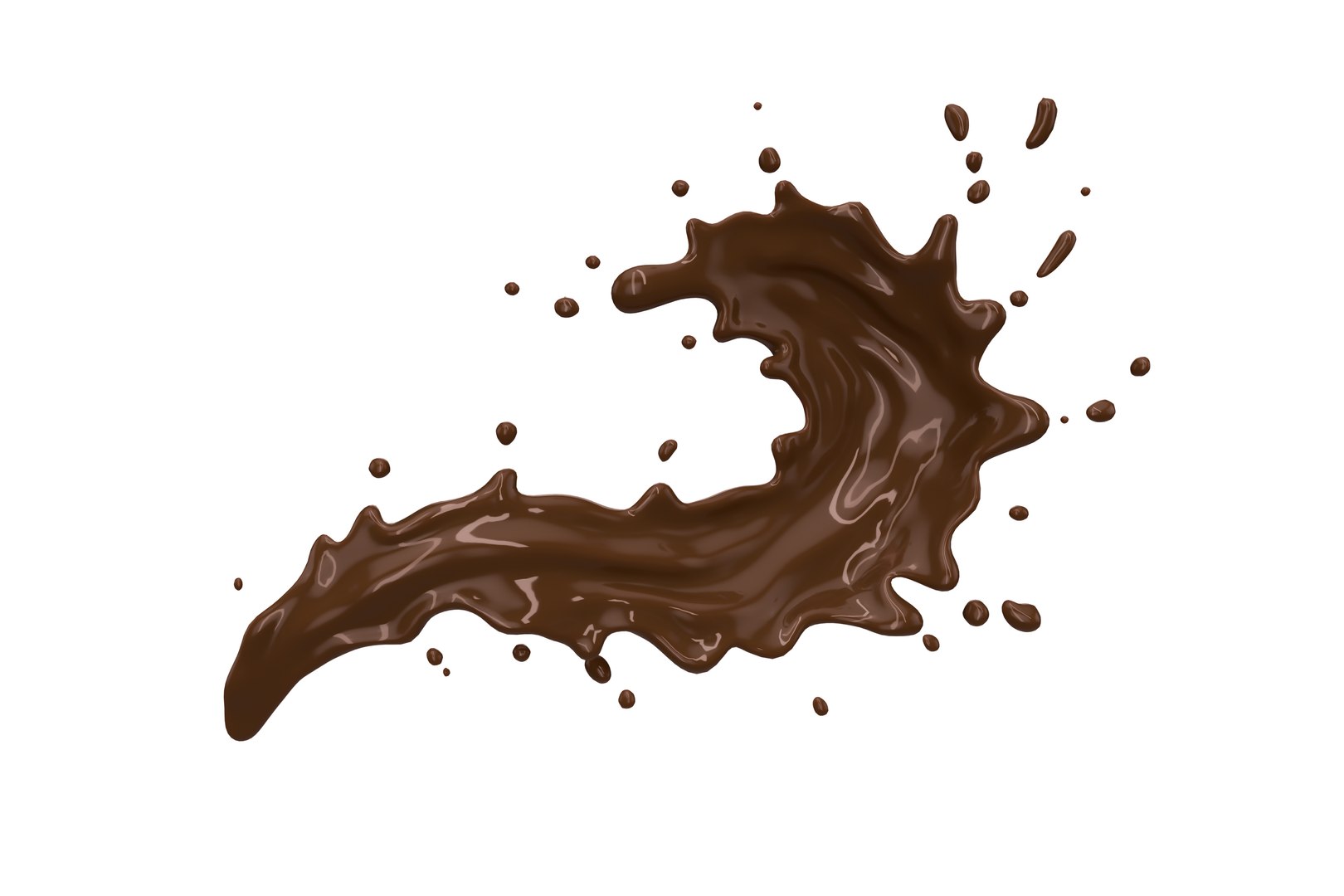 Chocolate Curve Splash 3D Model - TurboSquid 2131878