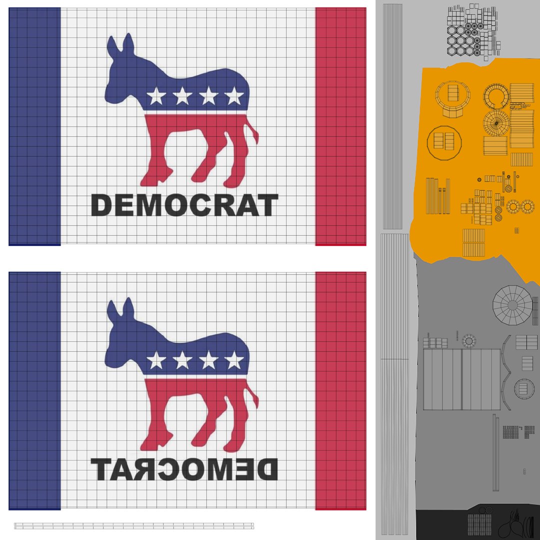 3D USA Parties Flags - TurboSquid 2210991