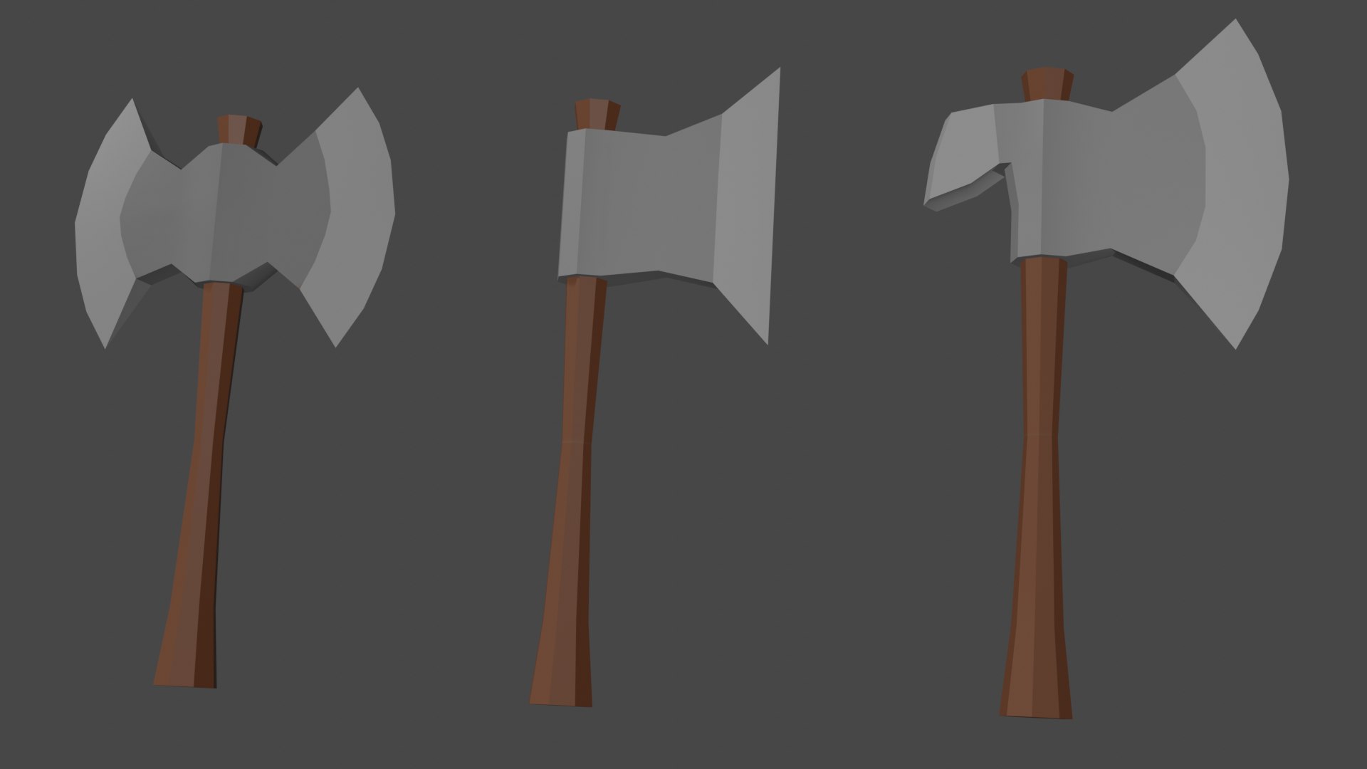 modelo 3d Paquete de hacha Low Poly - TurboSquid 1666573