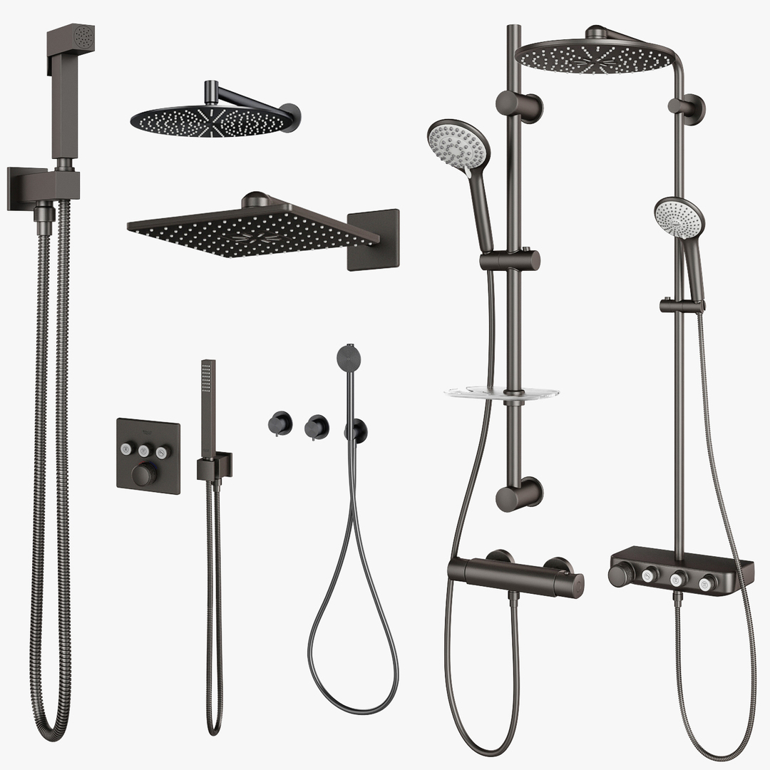 modelo 3d Sistemas de ducha Grohe y CEA set 113 - TurboSquid 1677002