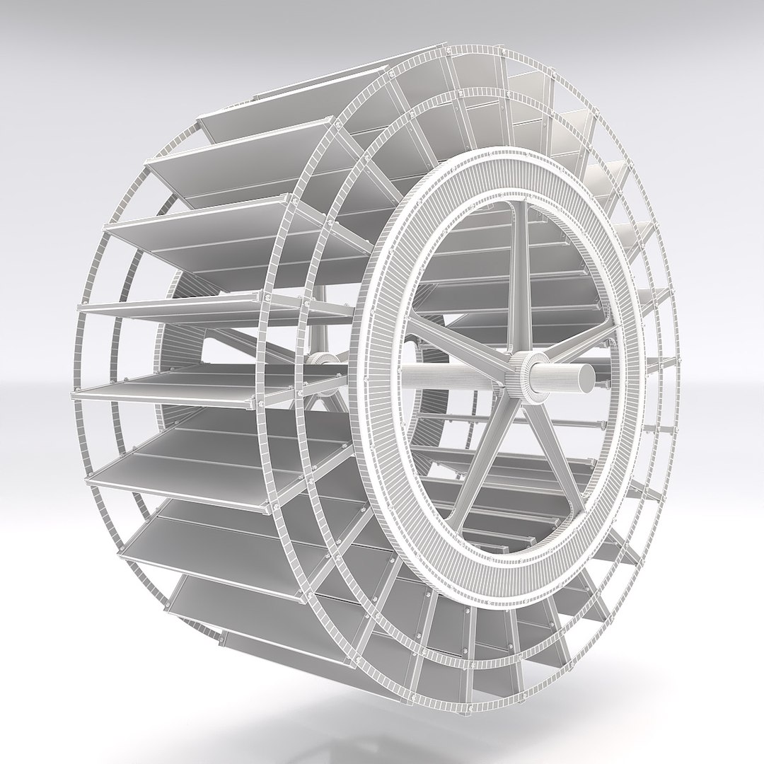 Water Wheel 3D Model - TurboSquid 1601771