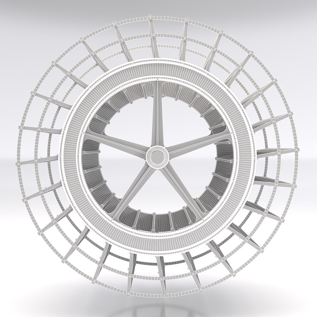 Water Wheel 3D Model - TurboSquid 1601771