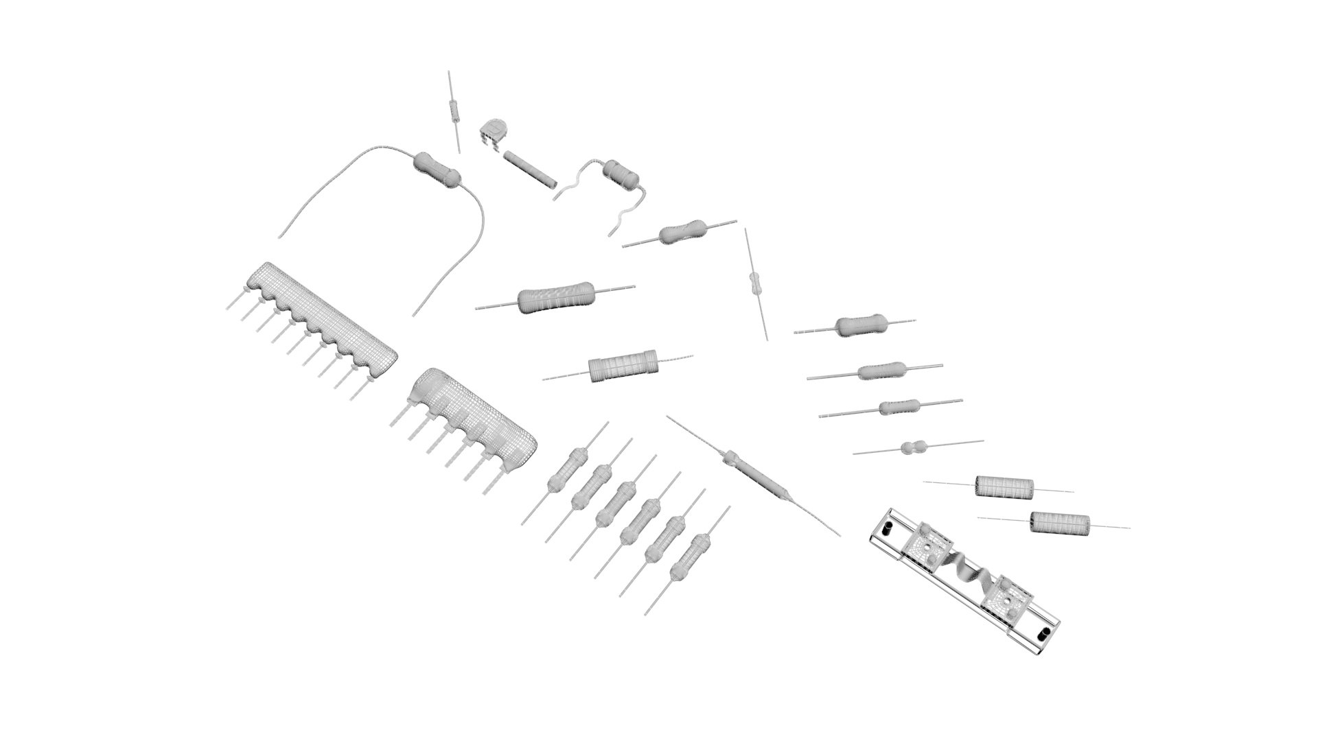 Resistors Set model - TurboSquid 1872386