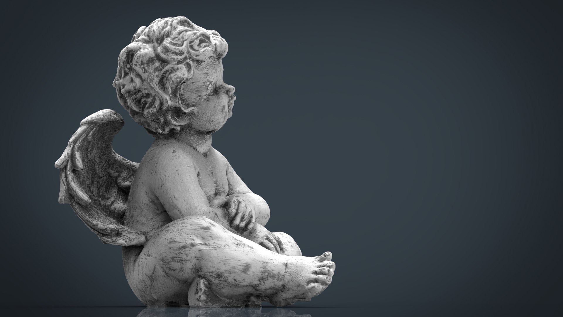 3d Max Angel Stone
