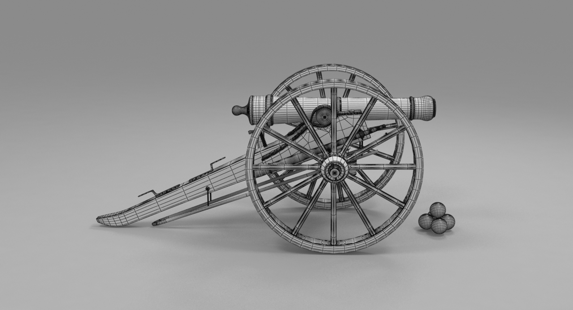 1800 Civil War Cannon 3D Model - TurboSquid 1343622