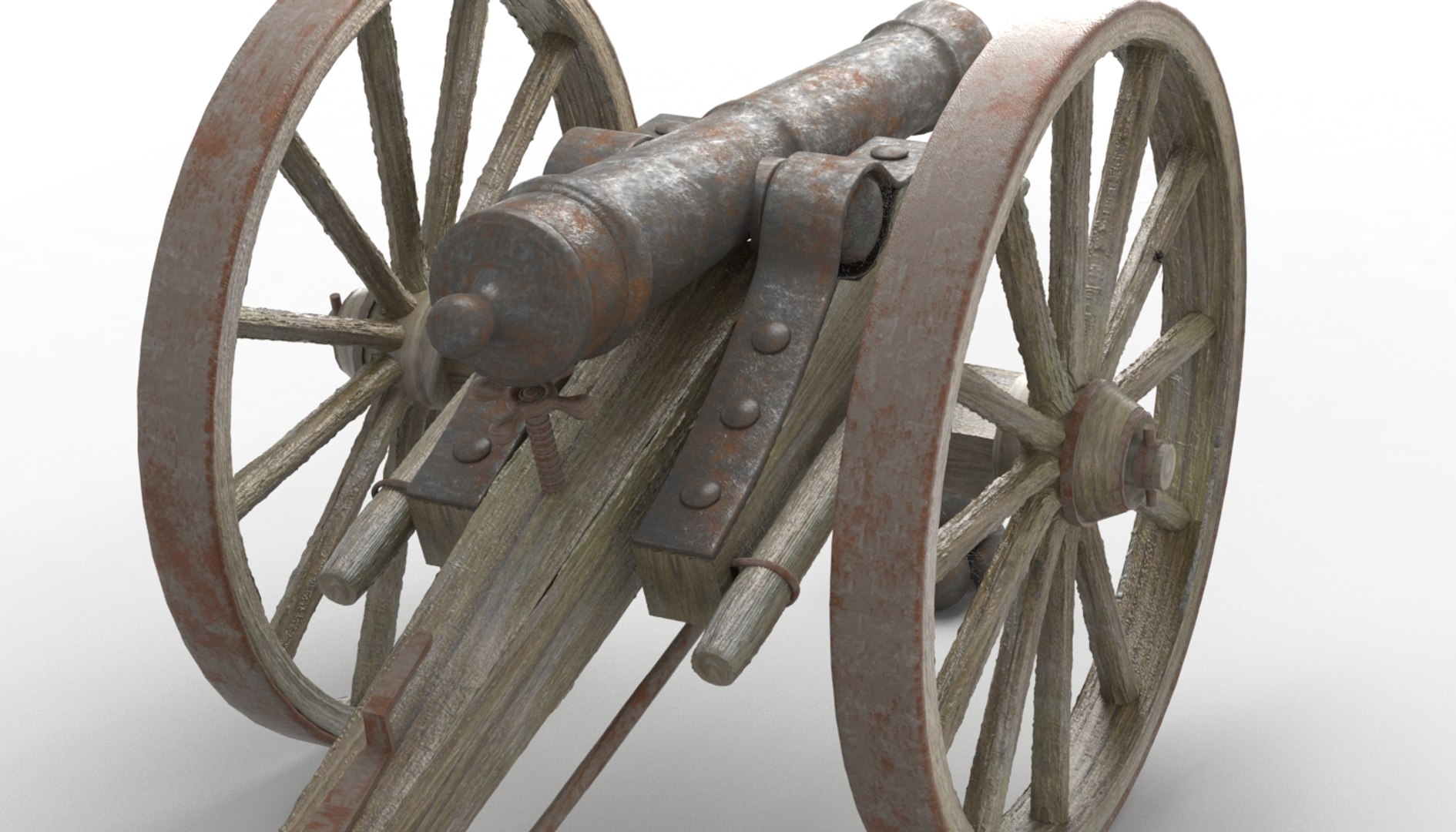 1800 Civil War Cannon 3D Model - TurboSquid 1343622