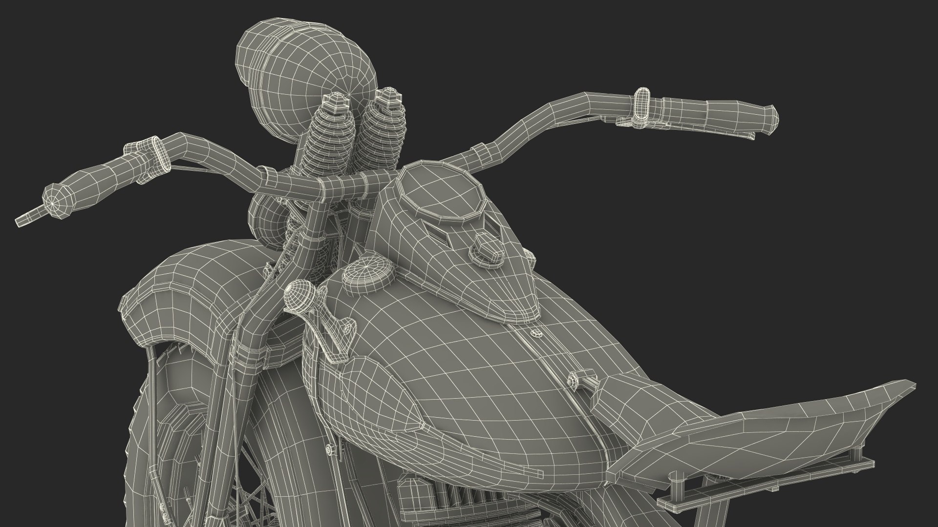 Retro Military Motorcycle White 3D model - TurboSquid 2105592