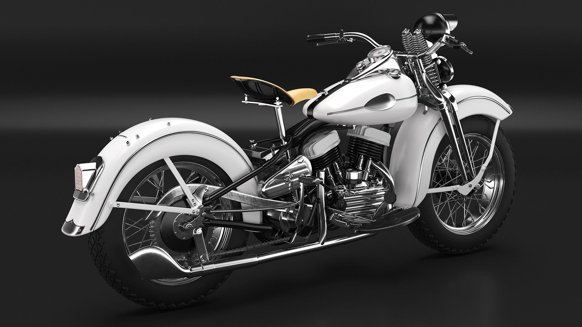 Retro Military Motorcycle White 3D model - TurboSquid 2105592