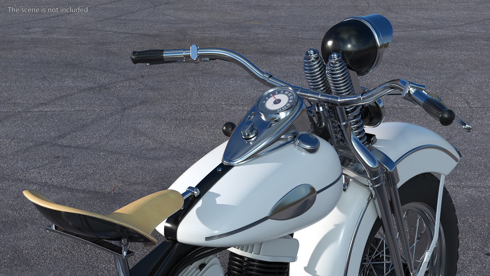 Retro Military Motorcycle White 3D model - TurboSquid 2105592