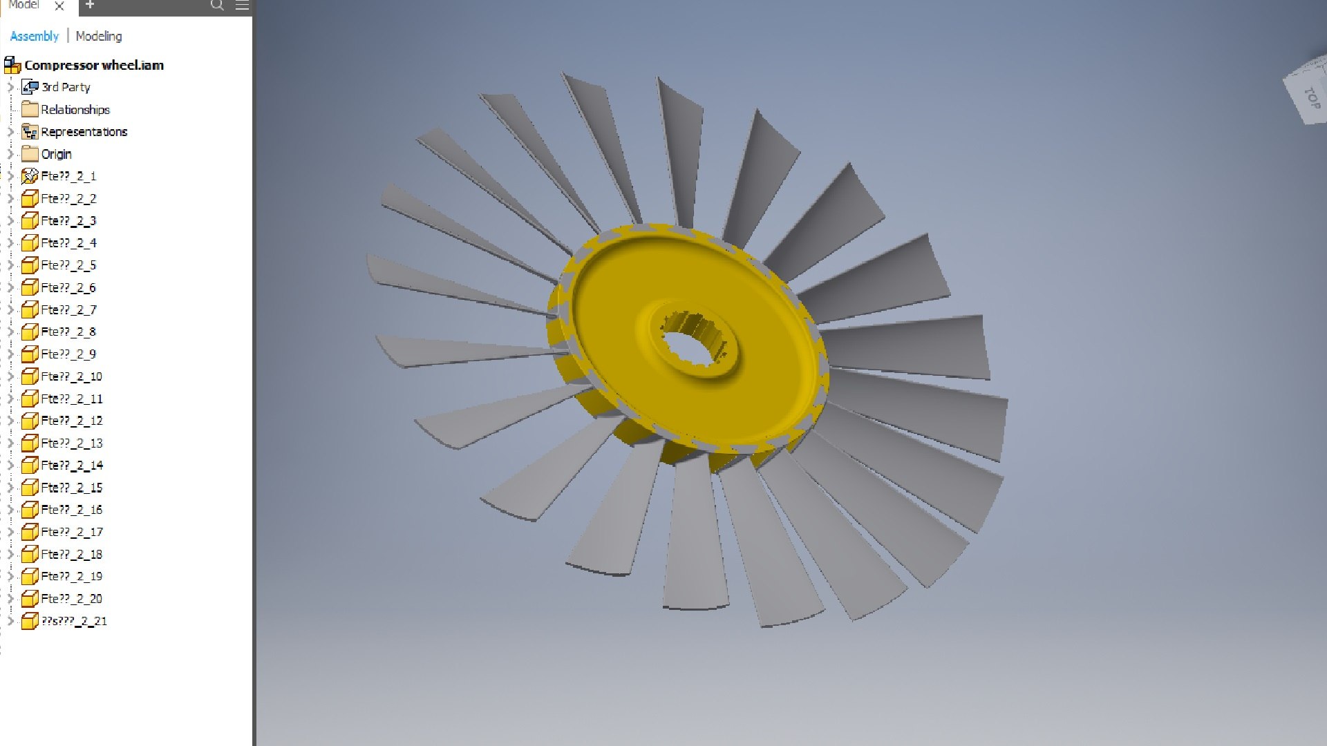Compressor-wheel- Model - TurboSquid 1806526