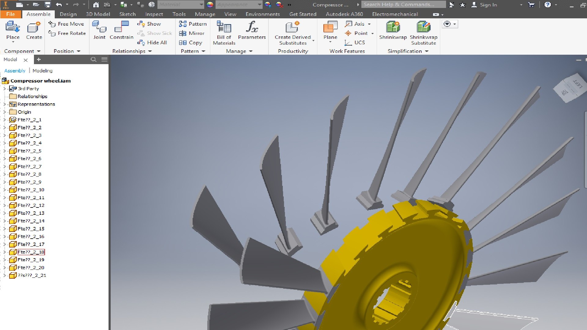 Compressor-wheel- Model - TurboSquid 1806526