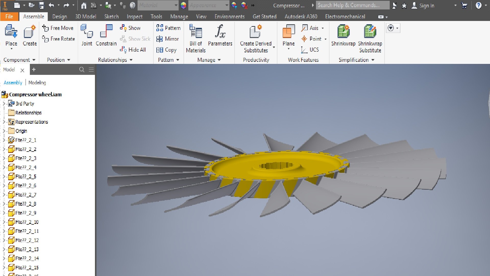 Compressor-wheel- Model - TurboSquid 1806526