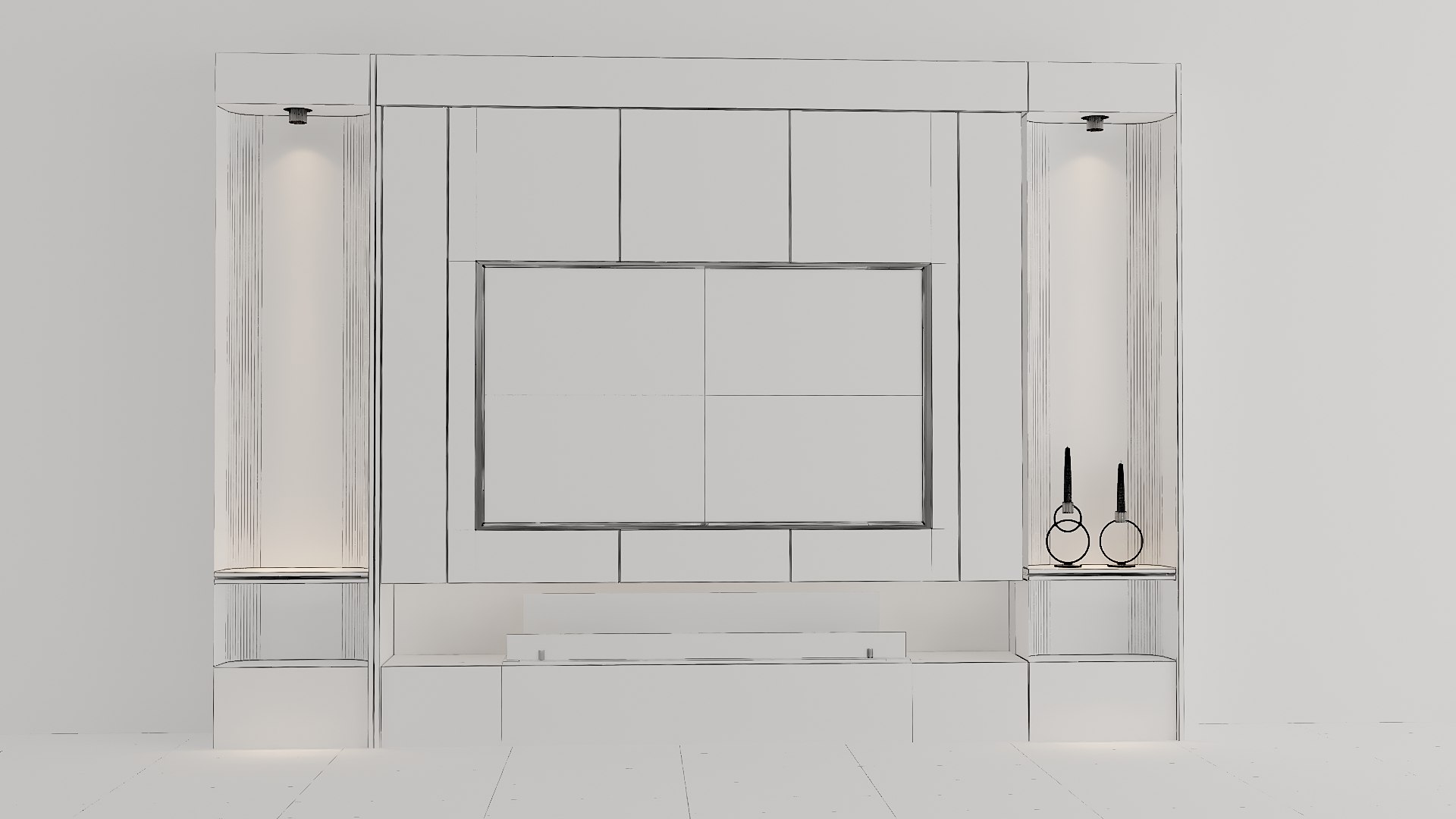 3D Tv Wall Model - TurboSquid 2100505