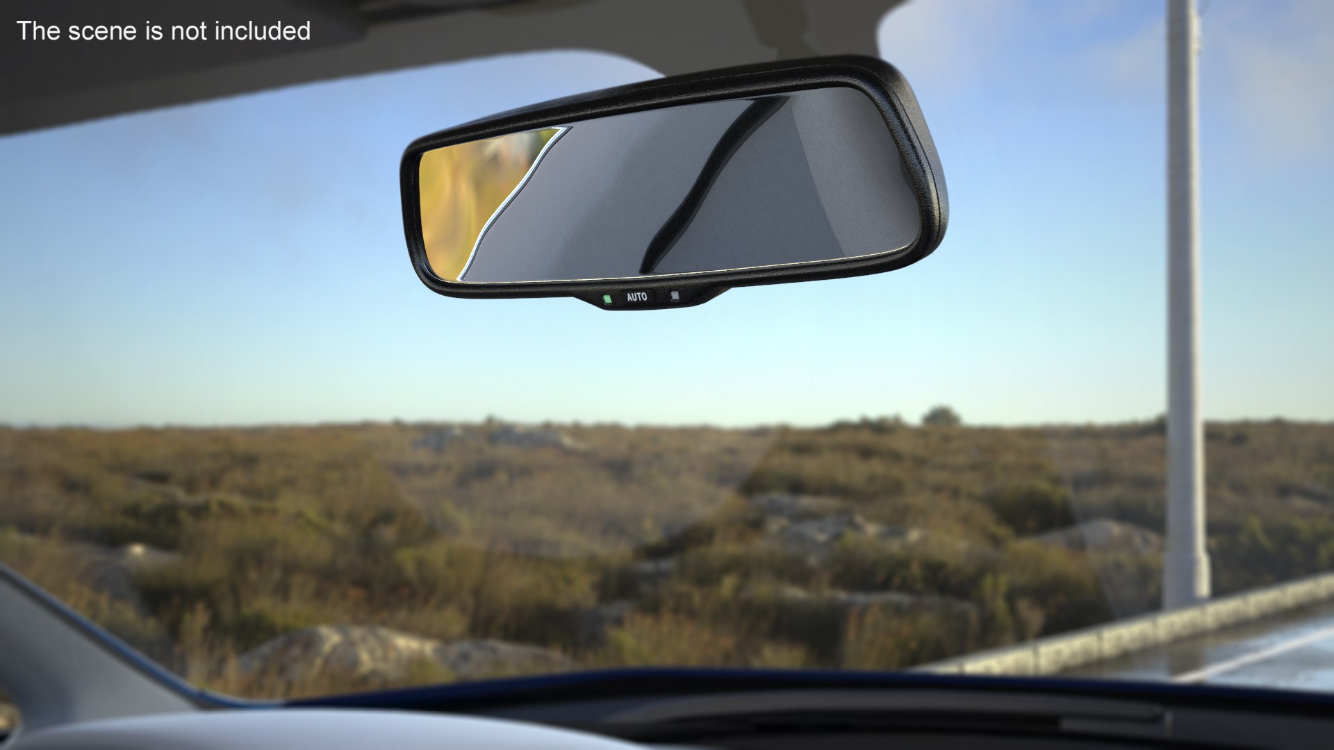 3D Car Auto Dimming Rearview Mirror - TurboSquid 1991167