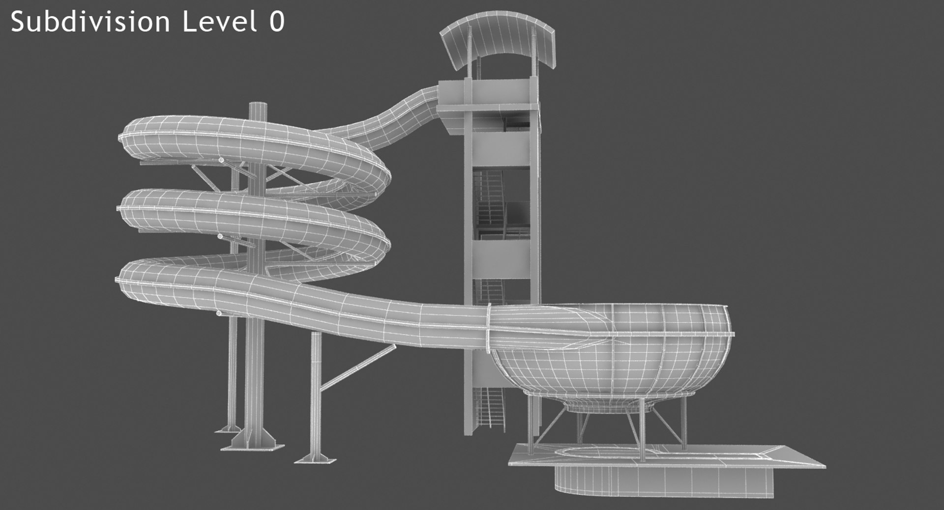 Waterslide Swimming Pool 3d Max
