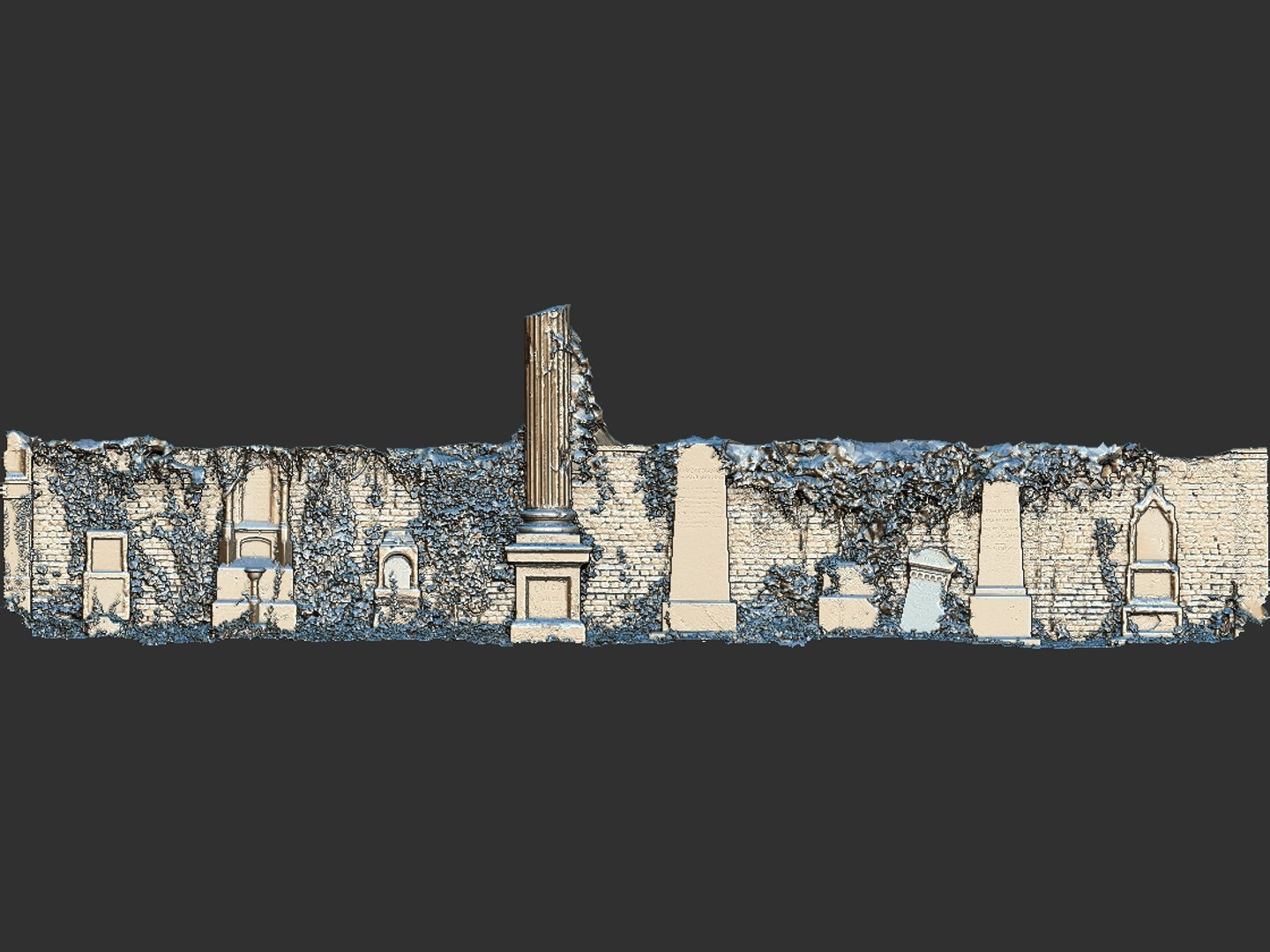 Cemetery Wall Hd 3D Model - TurboSquid 1617320