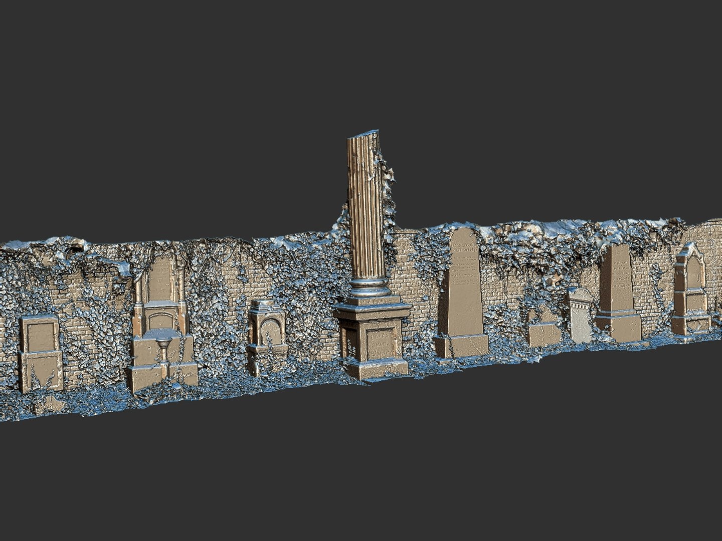 Cemetery Wall Hd 3D Model - TurboSquid 1617320