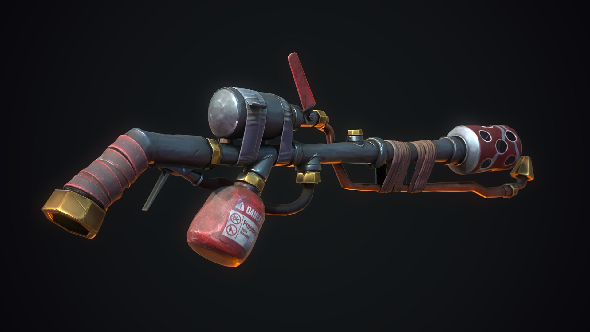 Stylized Flamethrower 3D Model - TurboSquid 2043948