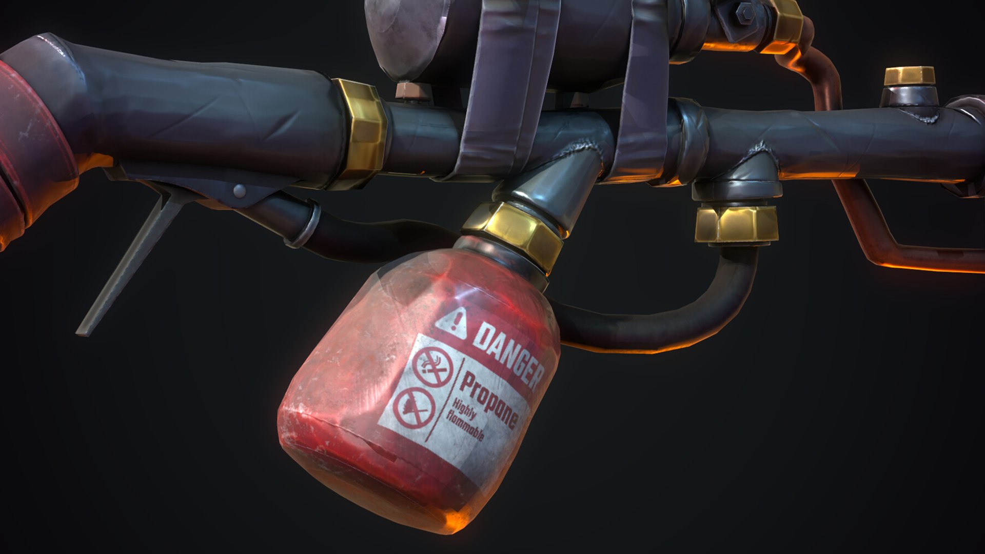 Stylized Flamethrower 3D Model - TurboSquid 2043948