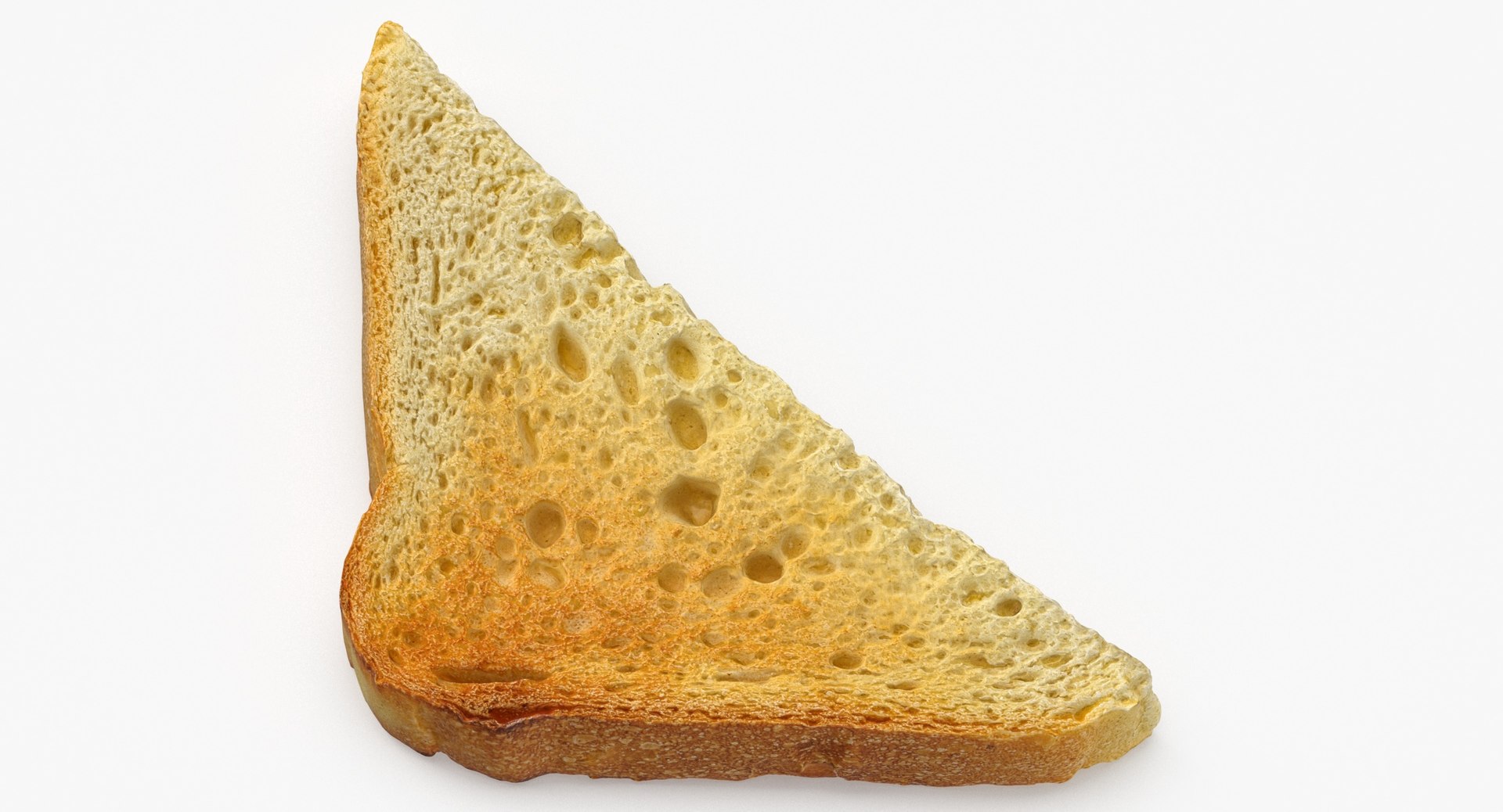 3D Bread Toast White Triangle 01 model - TurboSquid 2066550