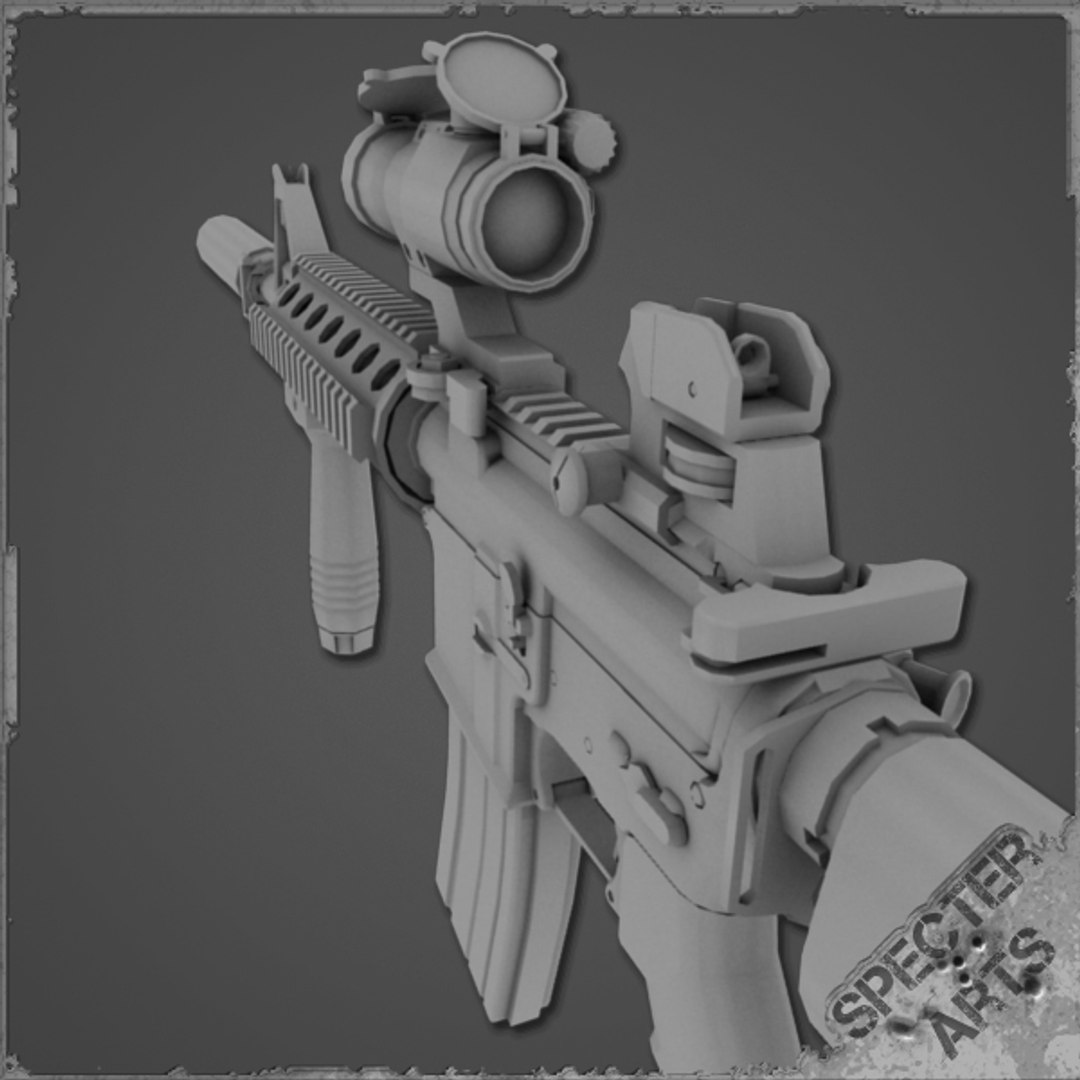 M4a1 Carbine Sof Cqb 3d Model