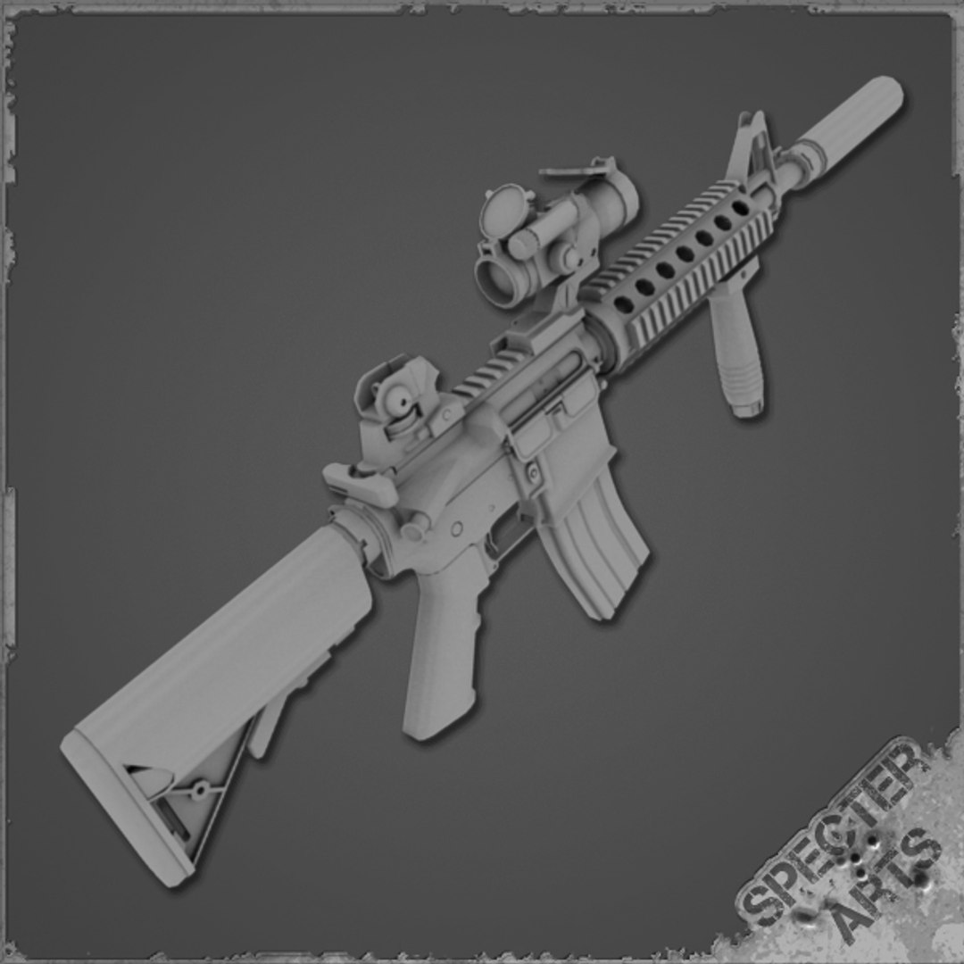 M4a1 Carbine Sof Cqb 3d Model