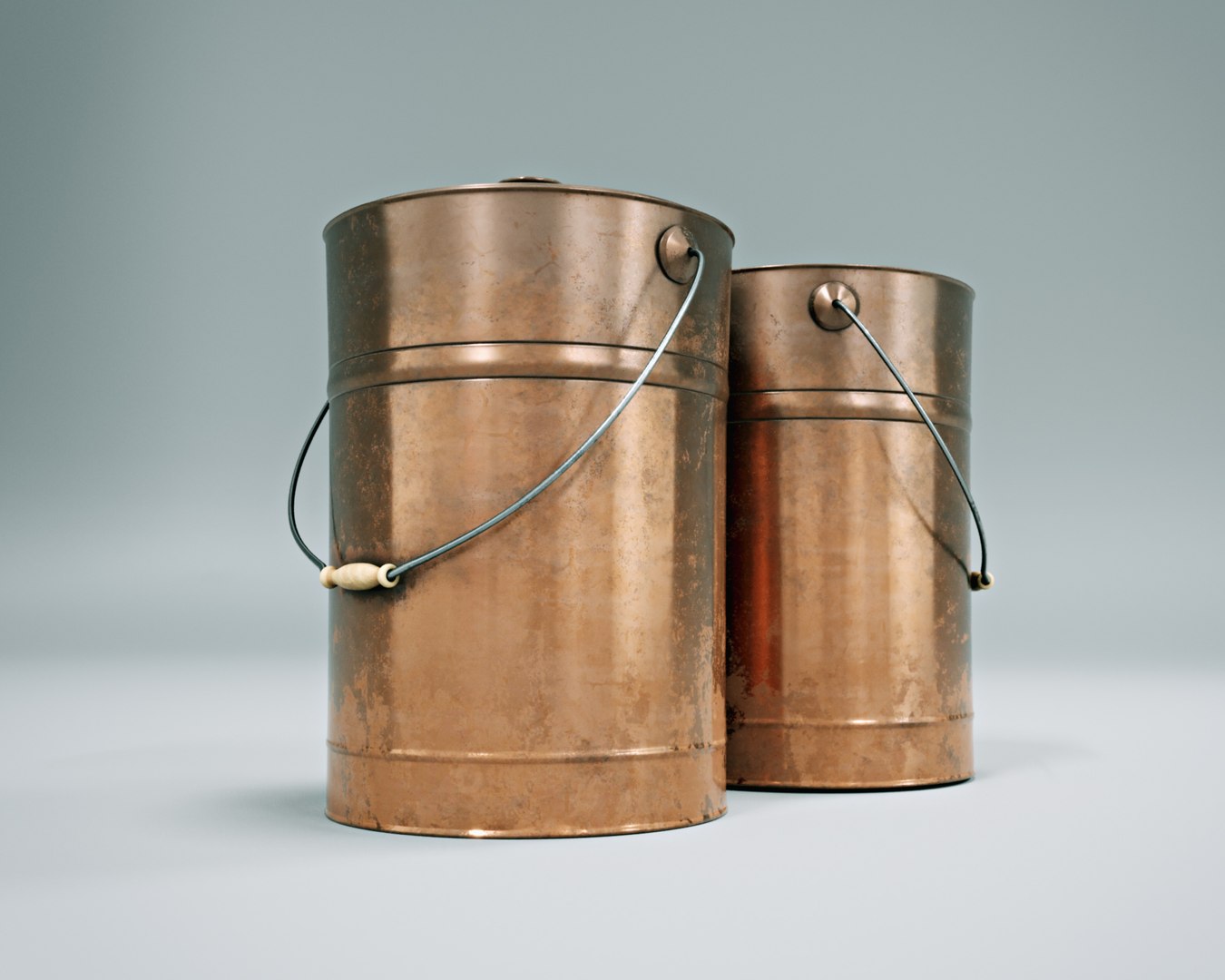 3D Model Galvanized Metal Bucket - TurboSquid 2021970