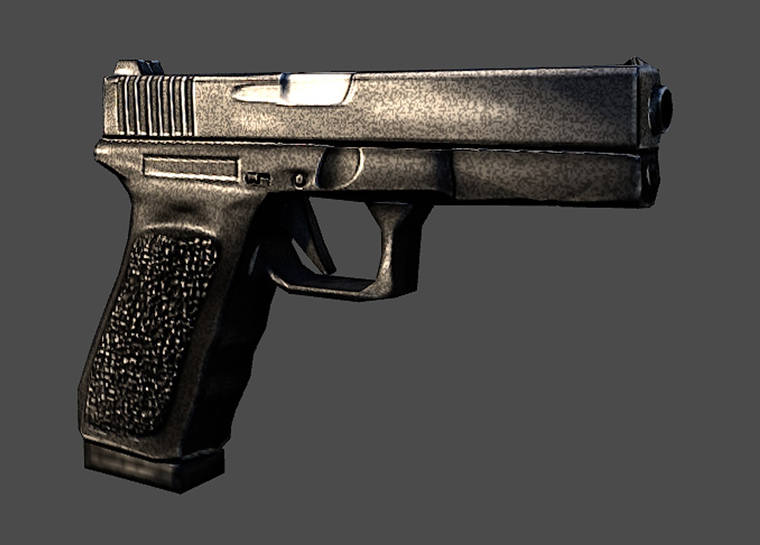 hand handgun gun 3d obj