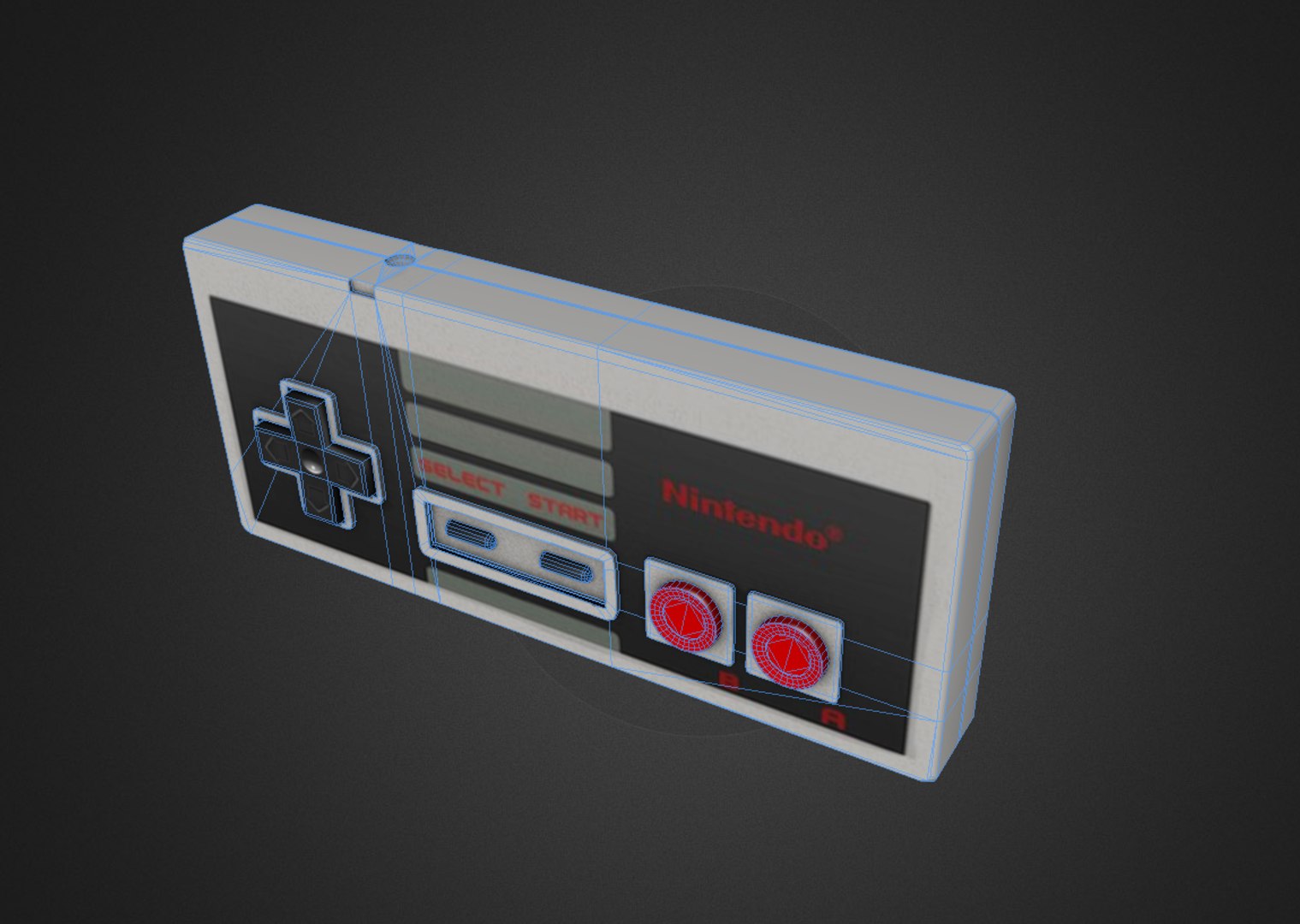 3d Nes Controller Model