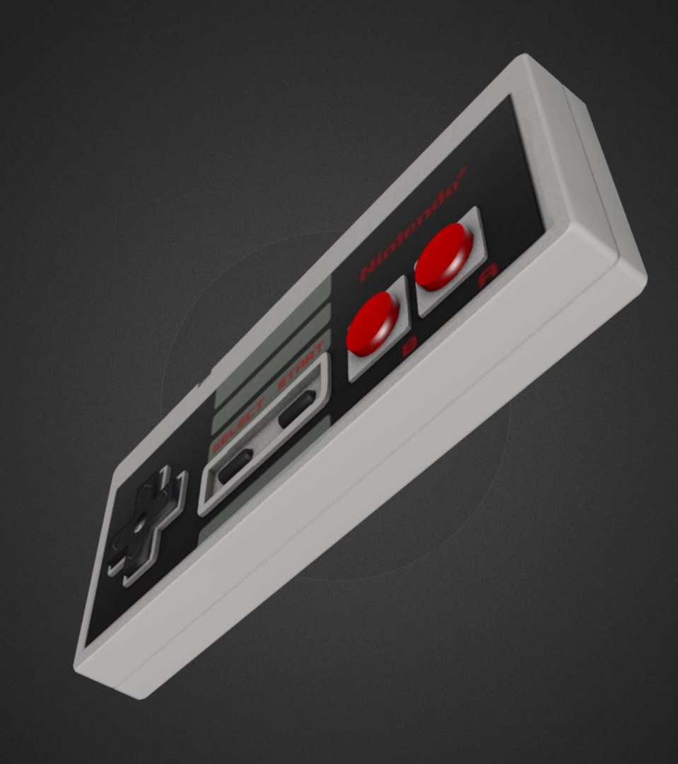 3d Nes Controller Model