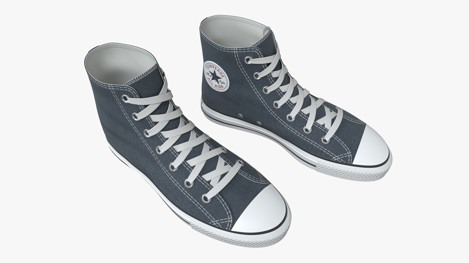 3D Model Converse Shoe Jeans - TurboSquid 2240929