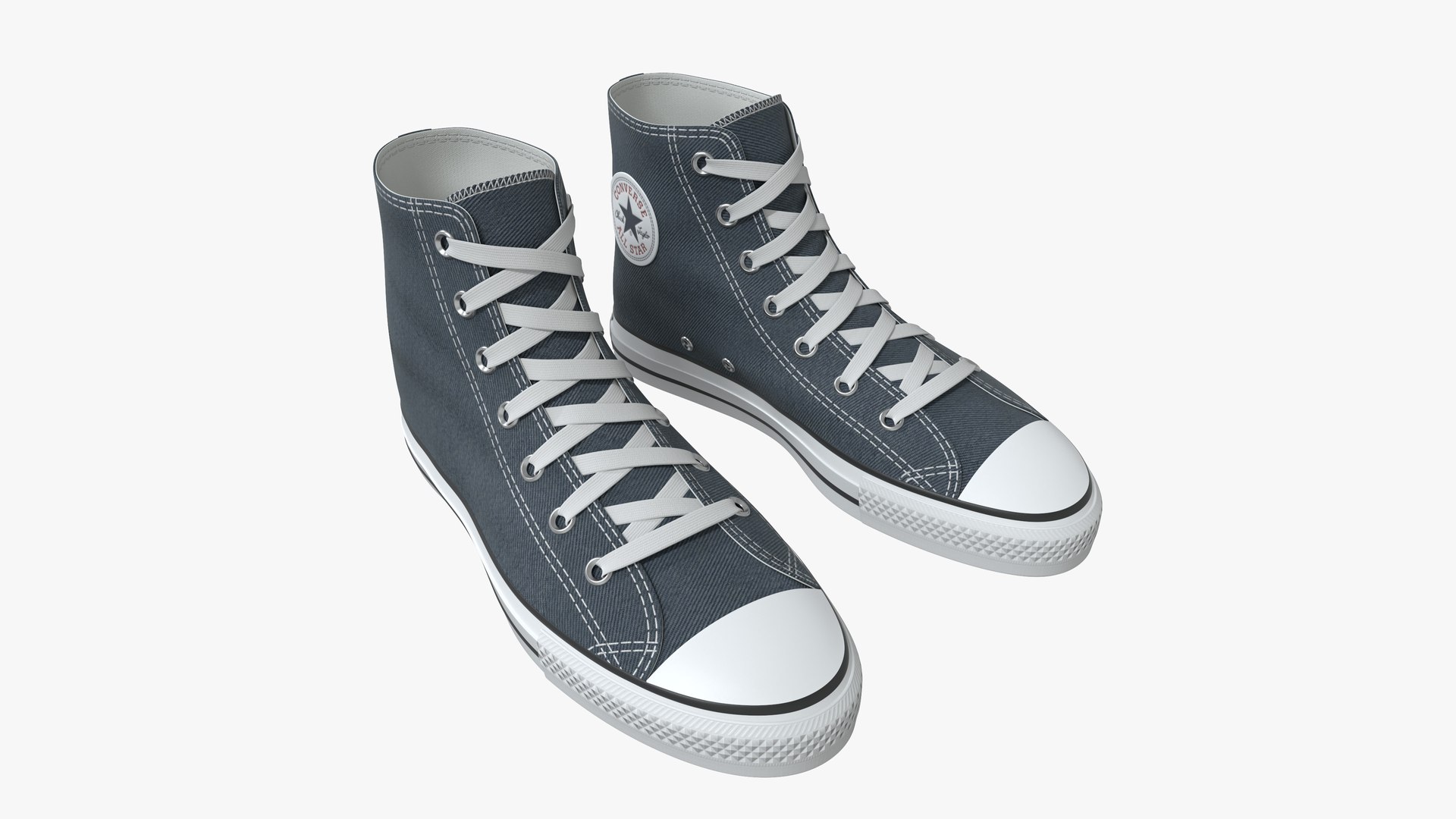 3D Model Converse Shoe Jeans - TurboSquid 2240929