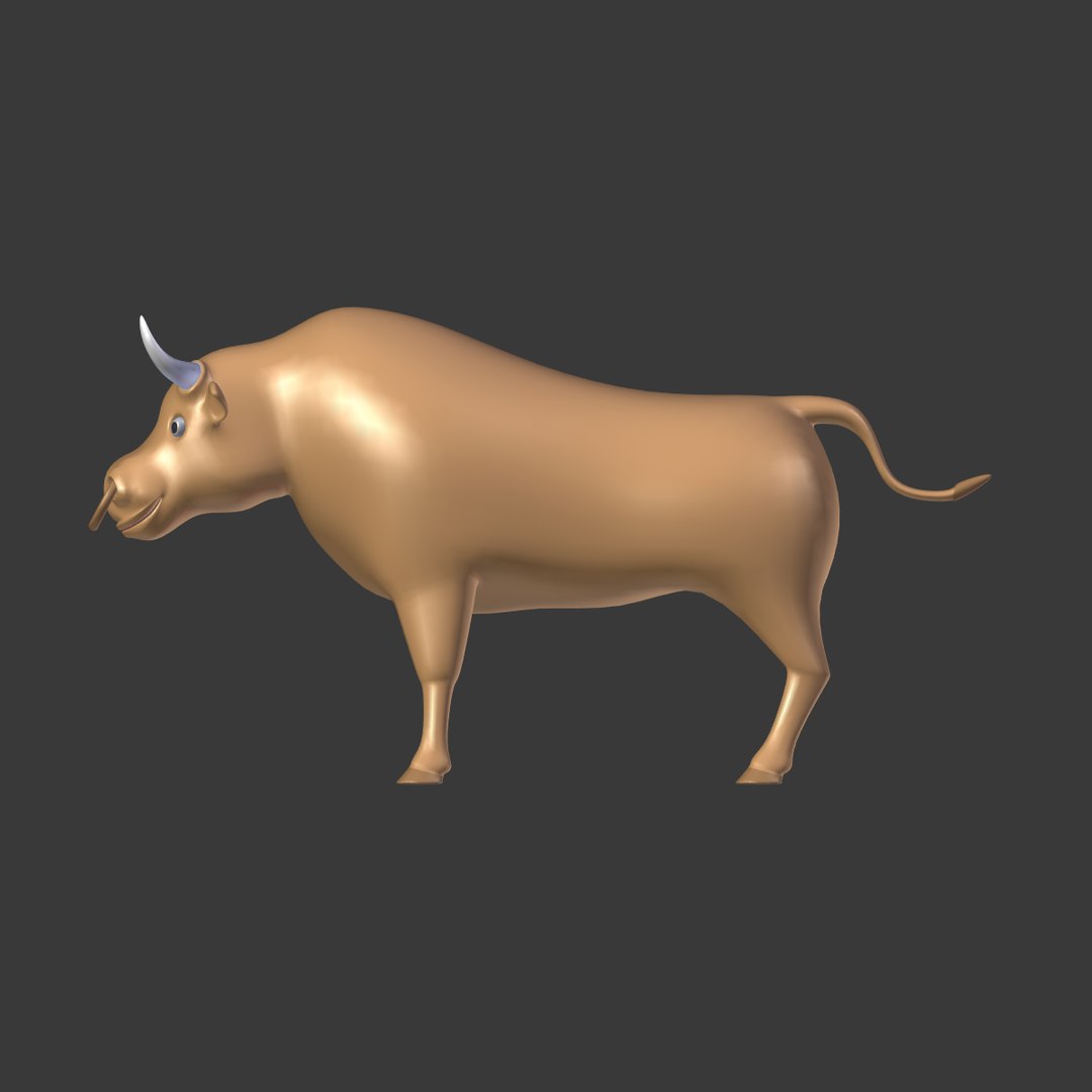 3d Model Bull Cartoon