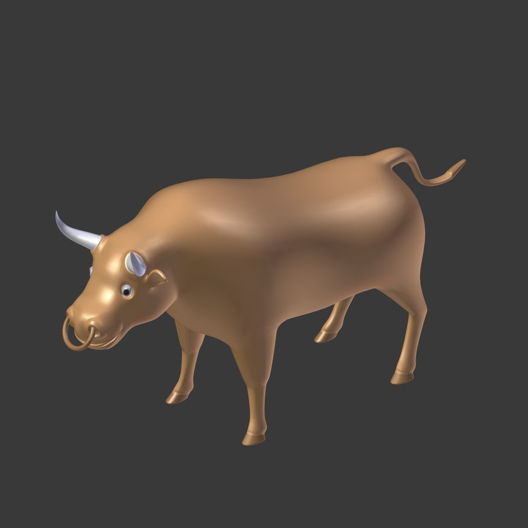 3d Model Bull Cartoon