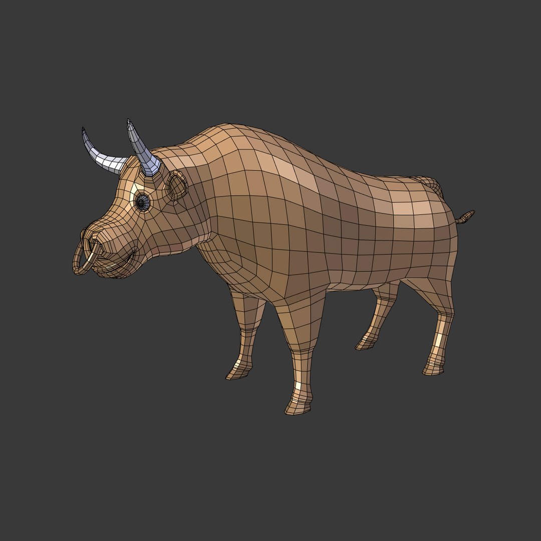3d Model Bull Cartoon