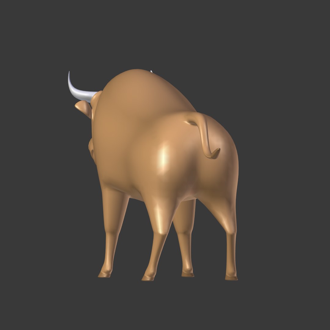3d Model Bull Cartoon