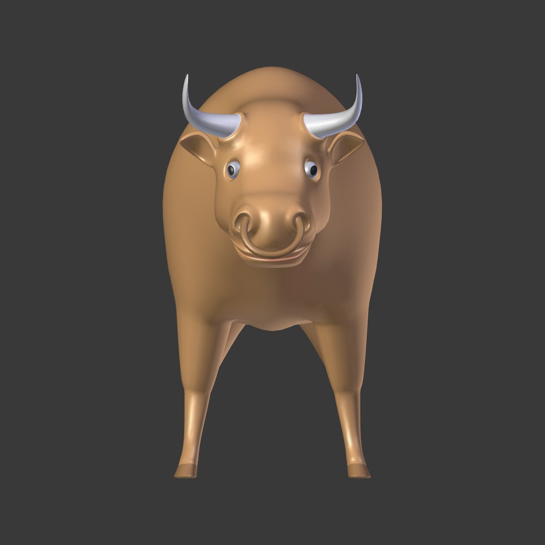 3d Model Bull Cartoon