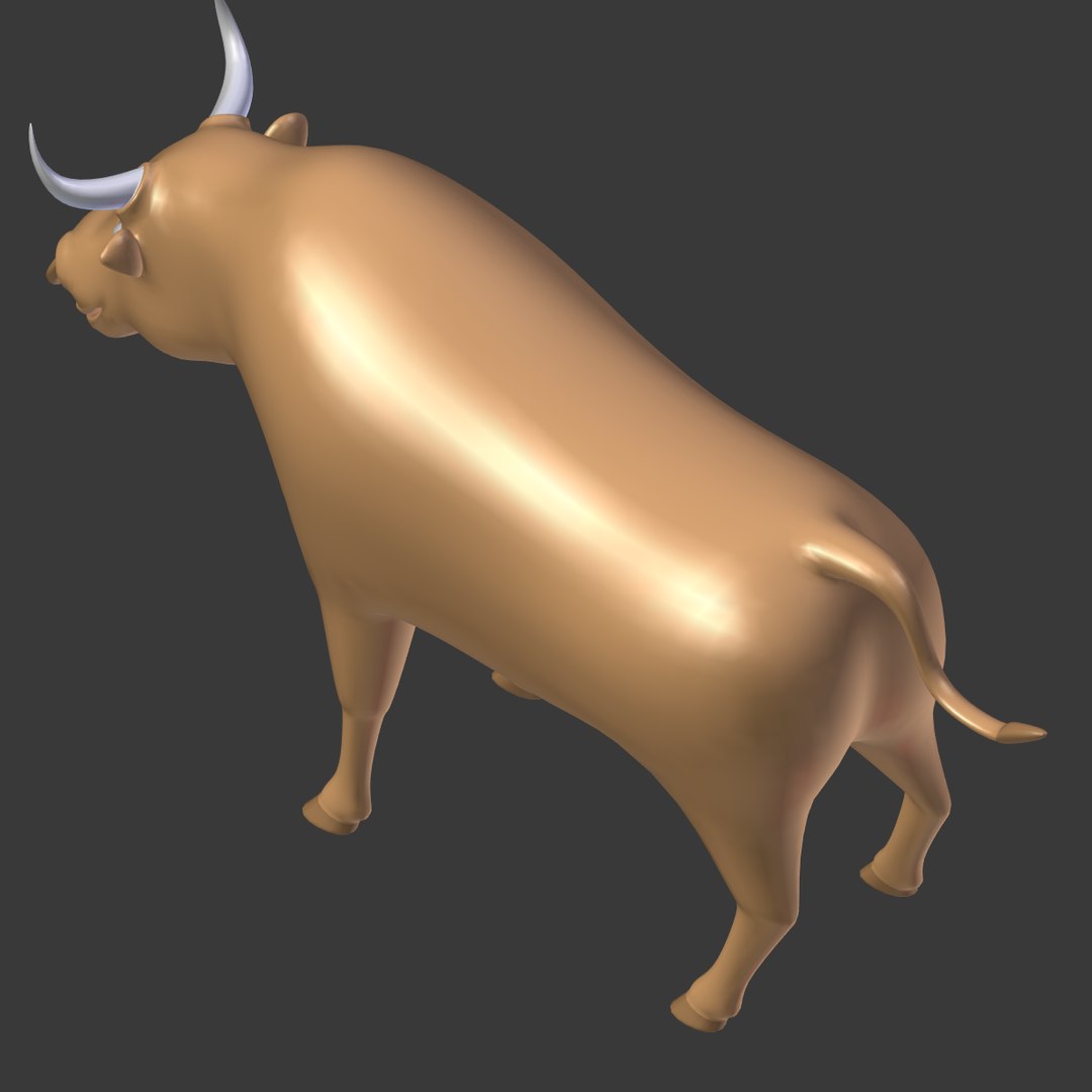 3d Model Bull Cartoon