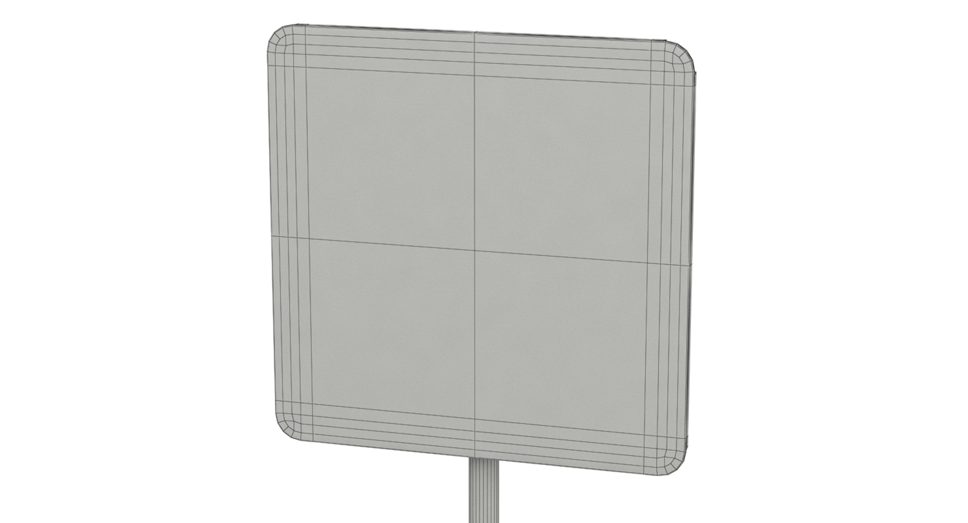 Traffic sign quad quadratic 3D - TurboSquid 1386256